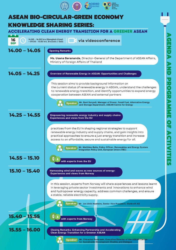 ASEAN Bio-Circular-Green Economy Knowledge Sharing Series: Accelerating ... ASEAN Bio-Circular-Green Economy Knowledge Sharing Series: Accelerating ...