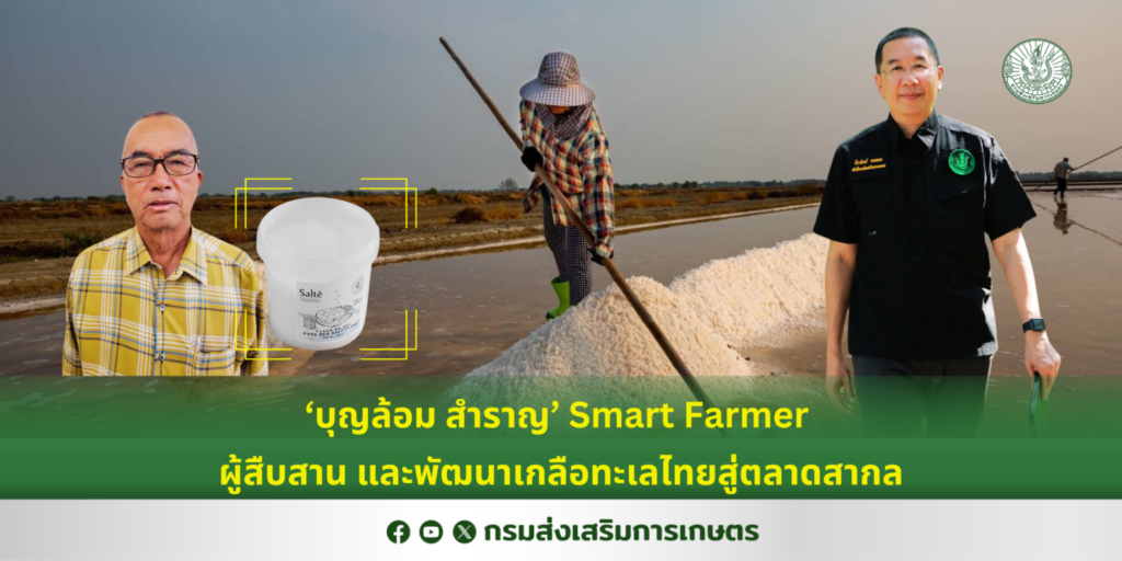 ‘บุญล้อม สำราญ’ Smart Farmer ผู้สืบสาน และพัฒนาเกลือทะเลไทยสู่ตลาดสากล - BCG